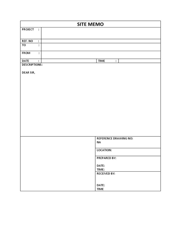 Sample Site Memo | PDF
