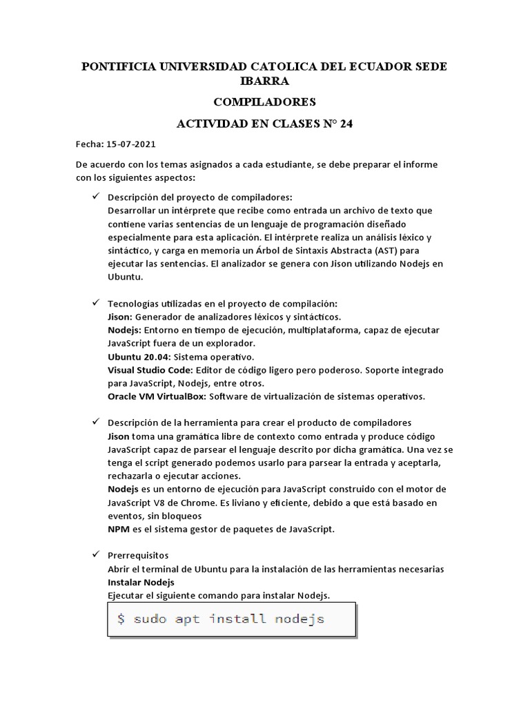 Taller #24 | PDF | Compilador | Script Java