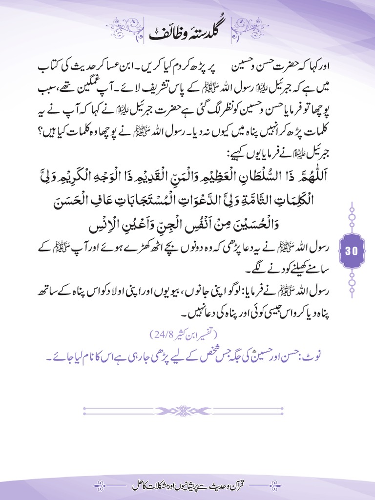 NAZAR KI DUA Pages From GULDASTA - E - WAZAIF | PDF