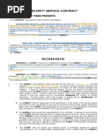 Sample Security Services Agreement | PDF | Security Guard | Employment