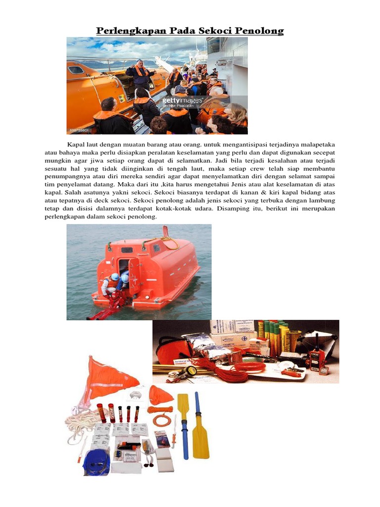 Perlengkapan Sekoci Penolong | PDF