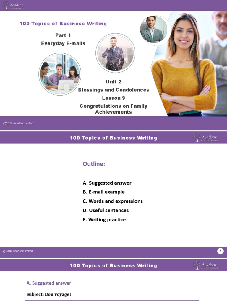 100 Topics of Business Writing: Everyday E-Mails | PDF