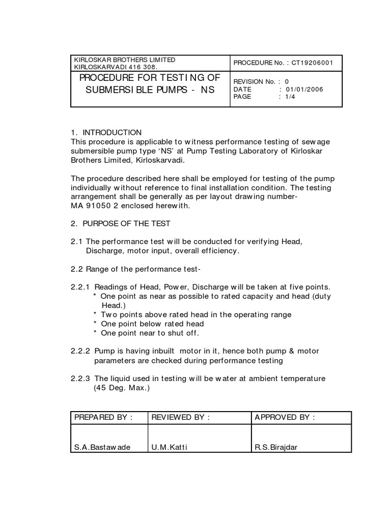 Sample Pump Test Procedure-4-8 | PDF | Flow Measurement | Pump
