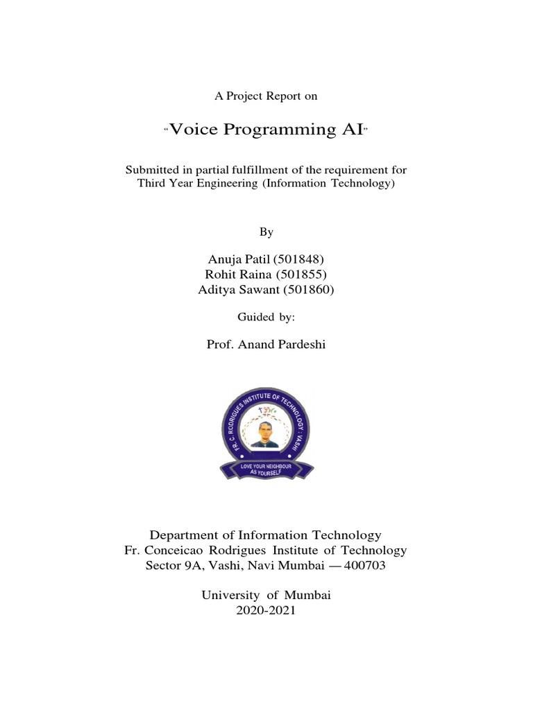 Mini Project Report | PDF | Integrated Development Environment | Speech ...