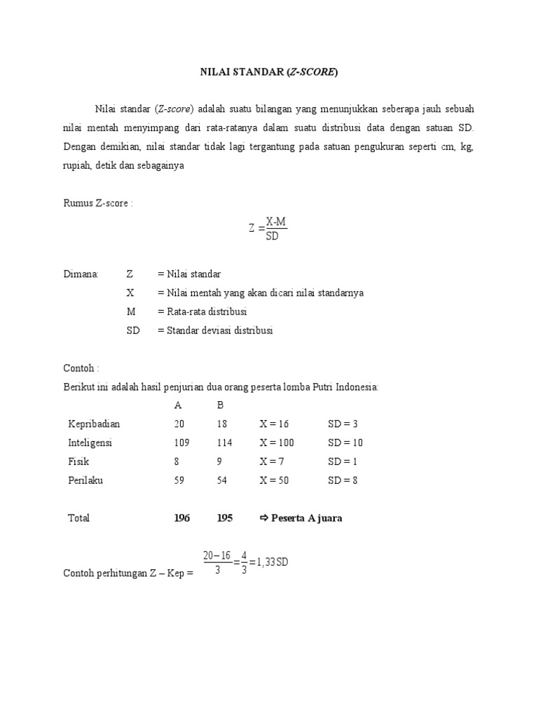 Z-Score dan Analisis Distribusi Data | PDF