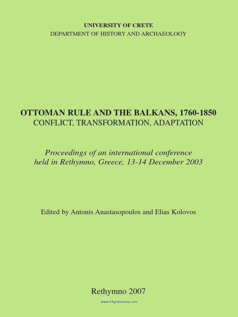 Ottoman Rule and The Balkans 1760 1850 PDF Free | PDF | Ottoman Empire ...