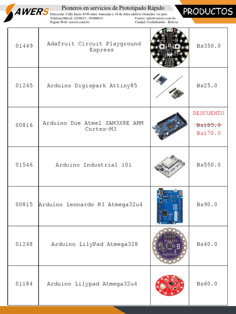 Arduino | PDF | Arduino | Unidad Central de procesamiento