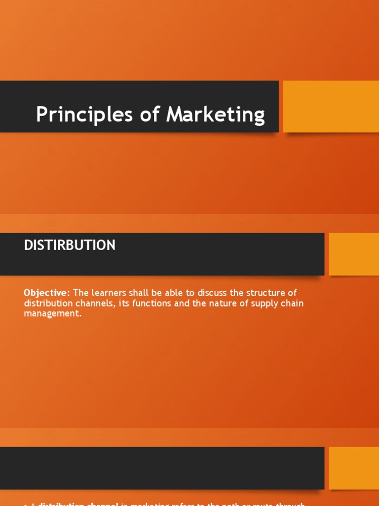 Principles of Marketing | PDF | Marketing | Supply Chain