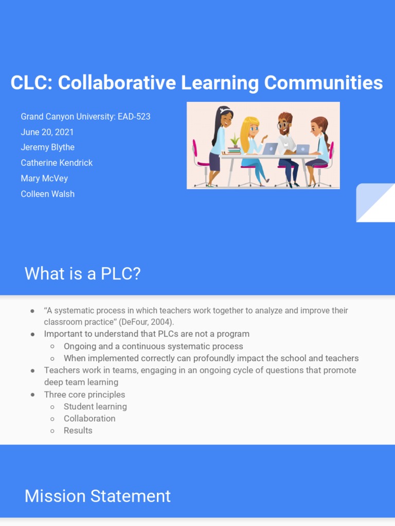 Effective PLCs for Teacher Collaboration | PDF | Teachers | Human Nature