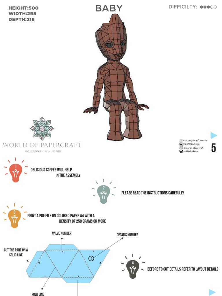 Baby Groot | PDF | Printing | Graphic Design