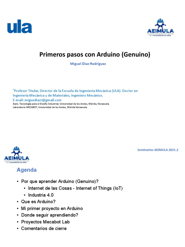 Primeros Pasos Arduino | PDF | Arduino | Internet de las Cosas