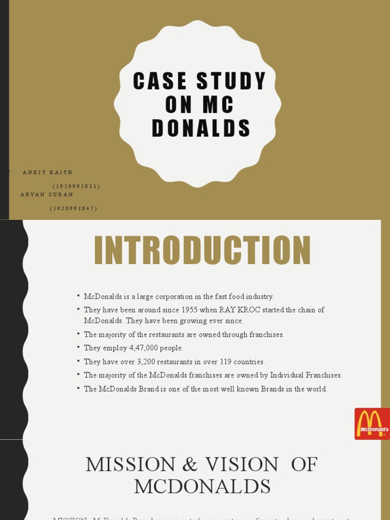 McDonald's Case Study: Success in India | PDF | Fast Food Restaurants ...