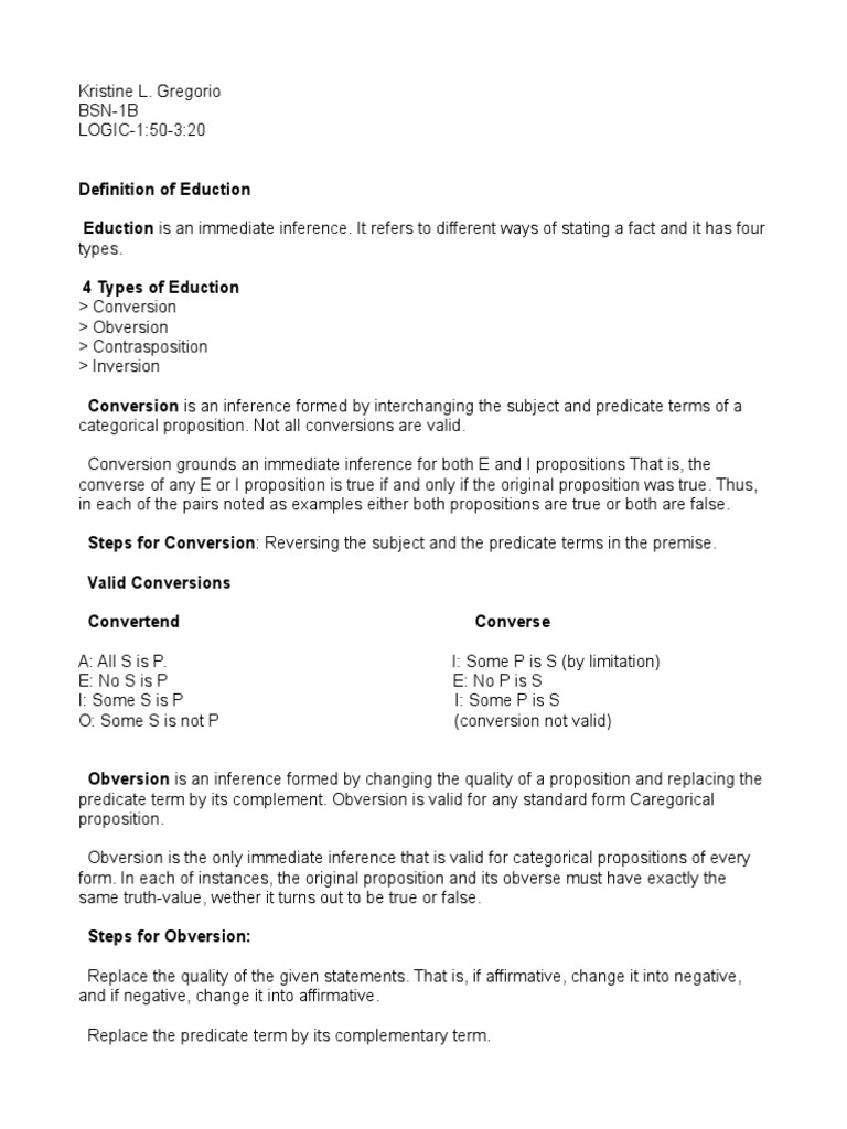 Definition of Eduction | PDF | Proposition | Syntax (Logic)