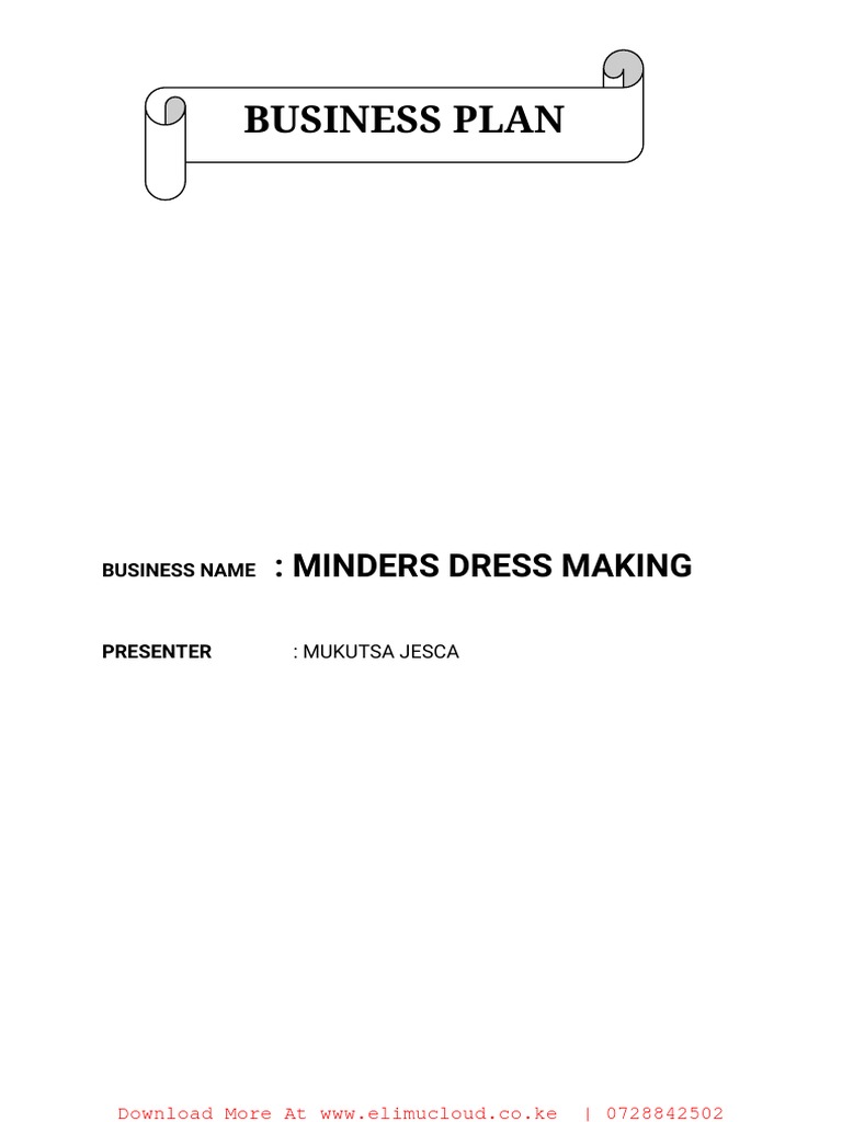 7921 Dress Making Business Plan | PDF | Pricing | Retail