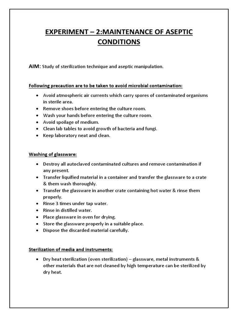 Maintaining Sterility Through Proper Sterilization Techniques and ...