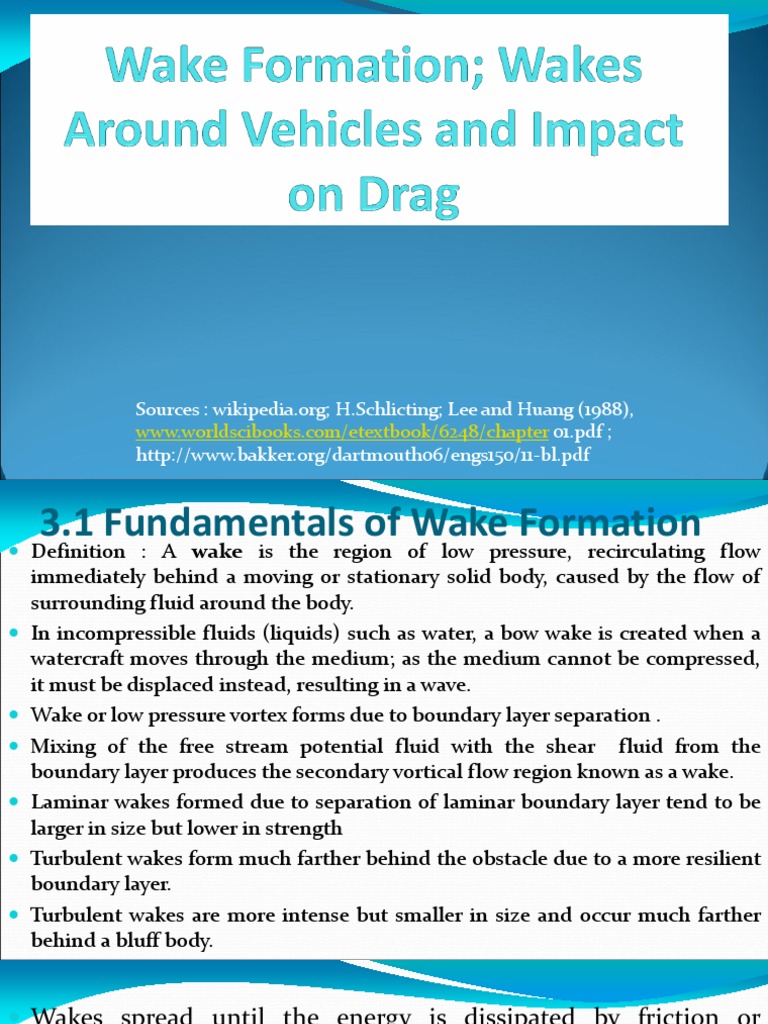 Understanding Wake Formation and Drag | PDF | Vortices | Boundary Layer
