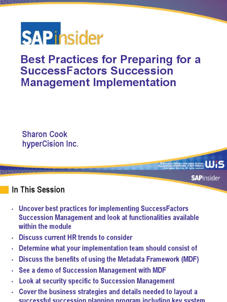Best - Practices - Preparing - SuccessFactors - Succession - Management ...
