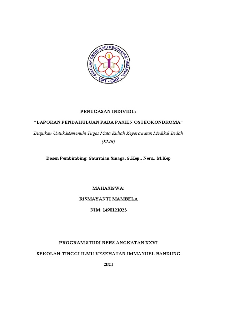 Rismayanti Mambela - LP Osteokondroma | PDF