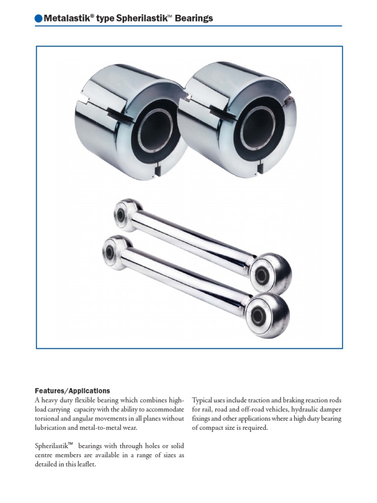 Metalastik Type Spherilastik Bearings | PDF | Deformation (Engineering ...