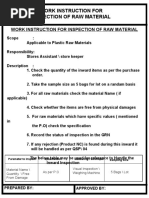 Process Parameter Sheet | PDF
