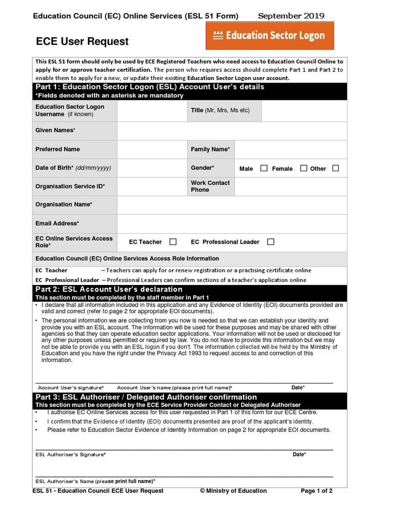 Education Online Services Form | PDF | Identity Document | Document