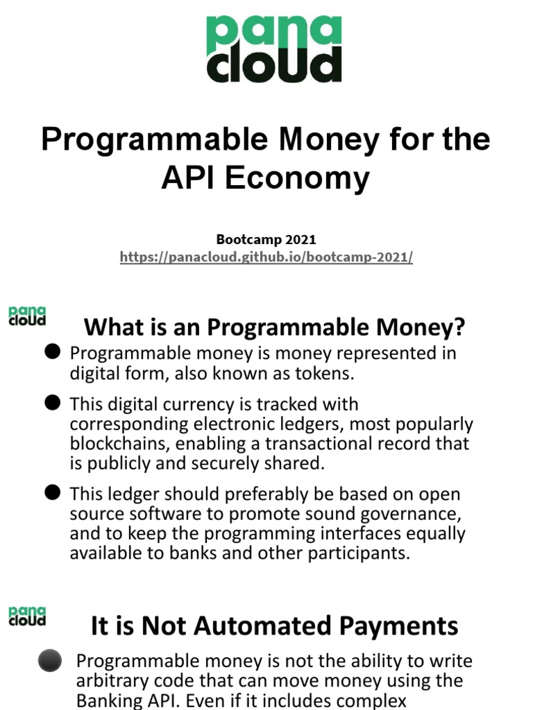 Programmable Money For The API Economy | PDF | Cryptocurrency | Money