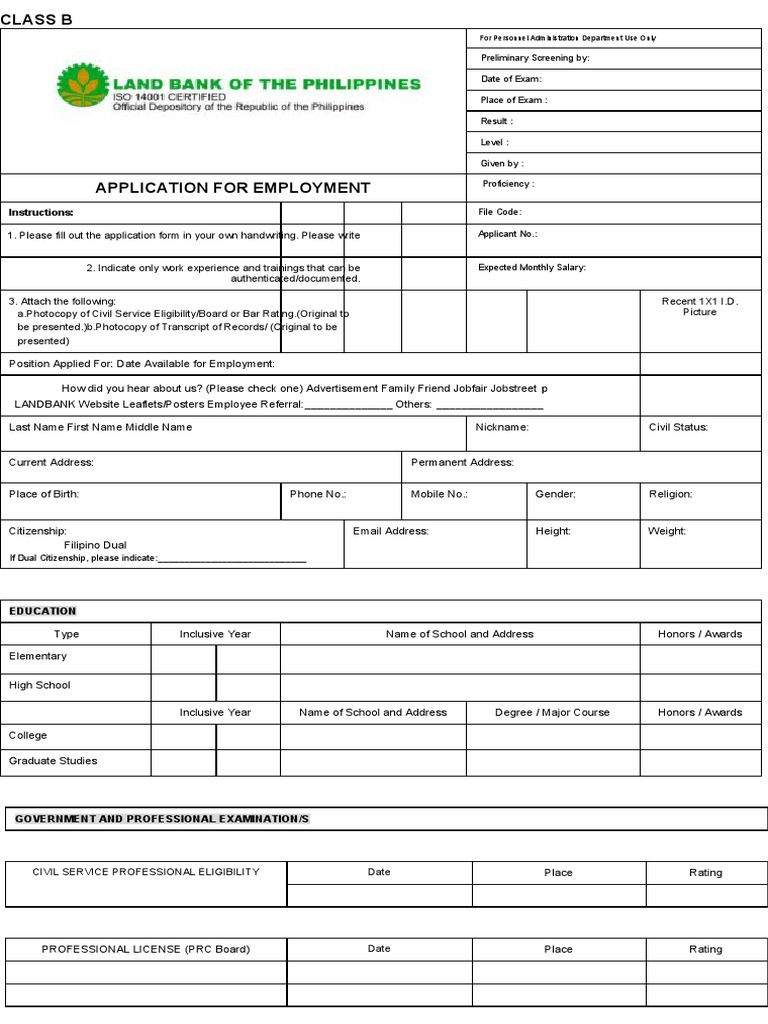 Application For Employment Form 2020 v1 | PDF | Social Institutions ...