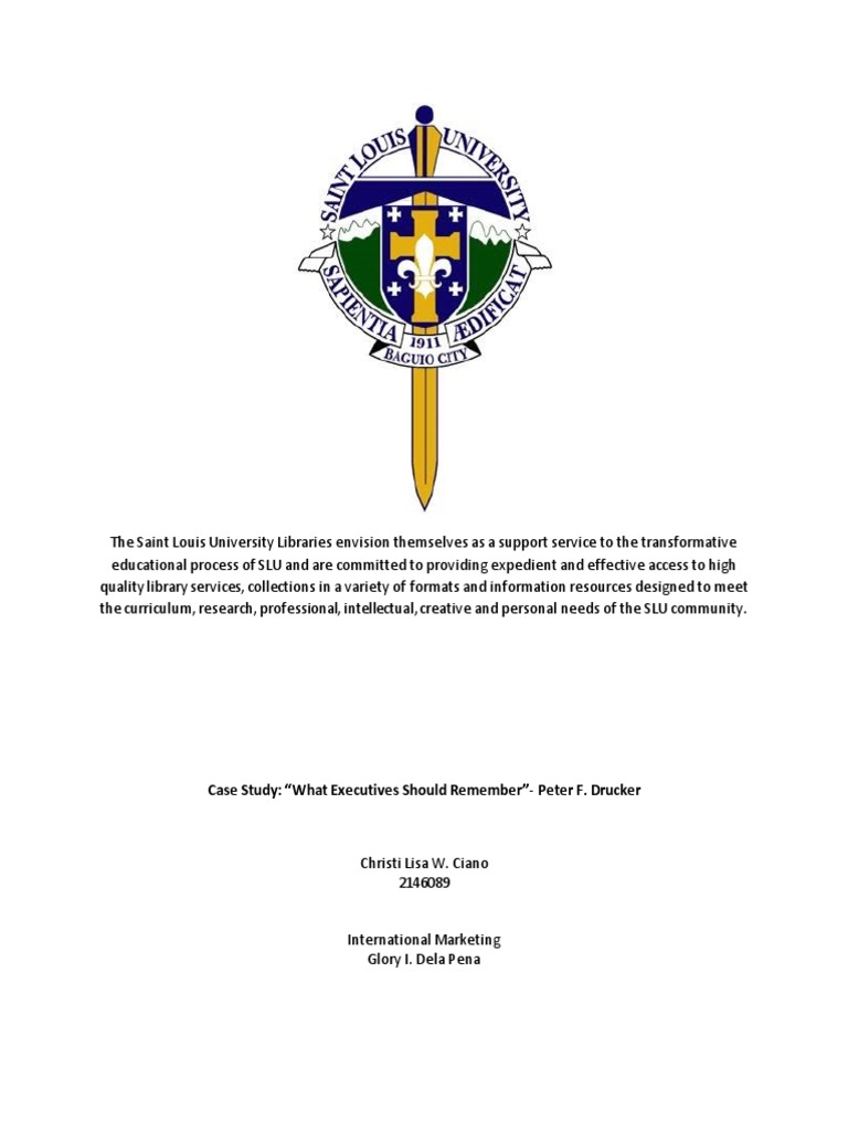 Case Study - What Executives Should Remember | PDF | Nonprofit ...