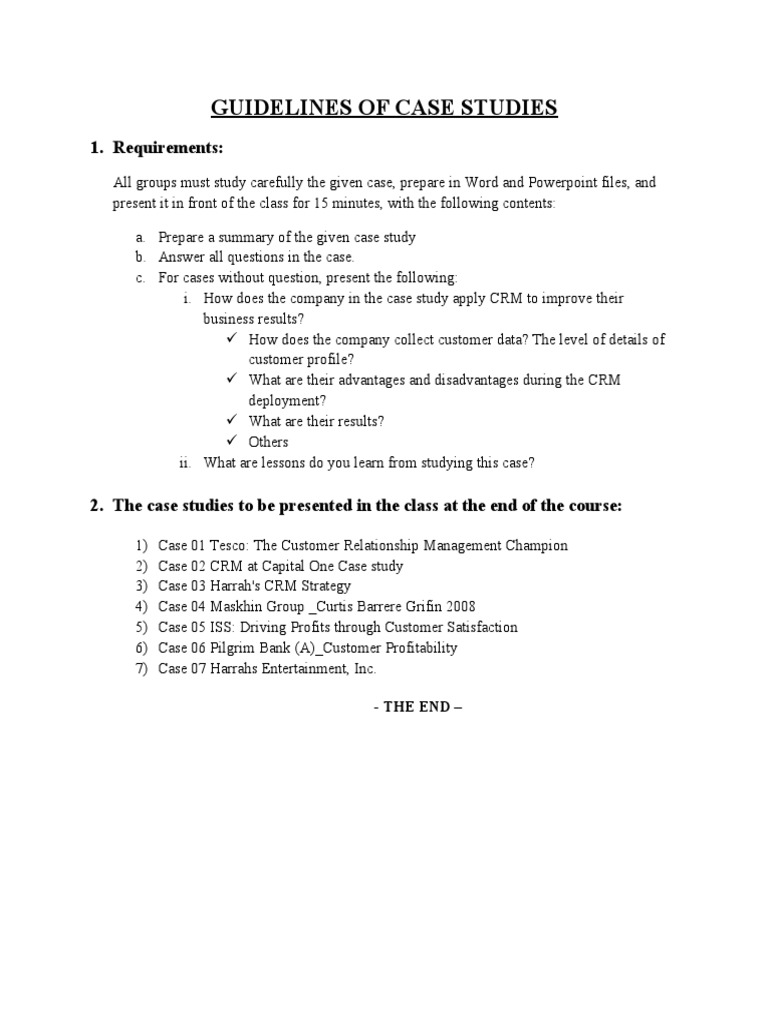 Case Study and Guidelines | PDF | Business
