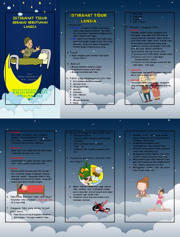 Leaflet Tidur Lansia | PDF