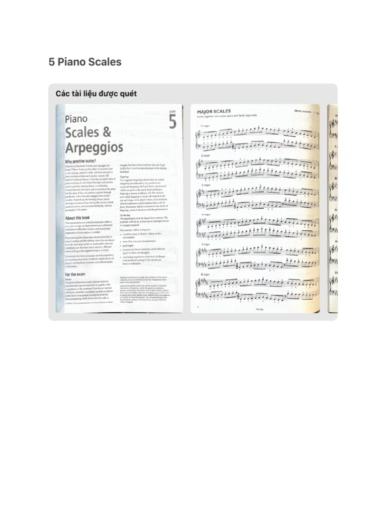 Grade 5 Abrsm Piano Scales | PDF