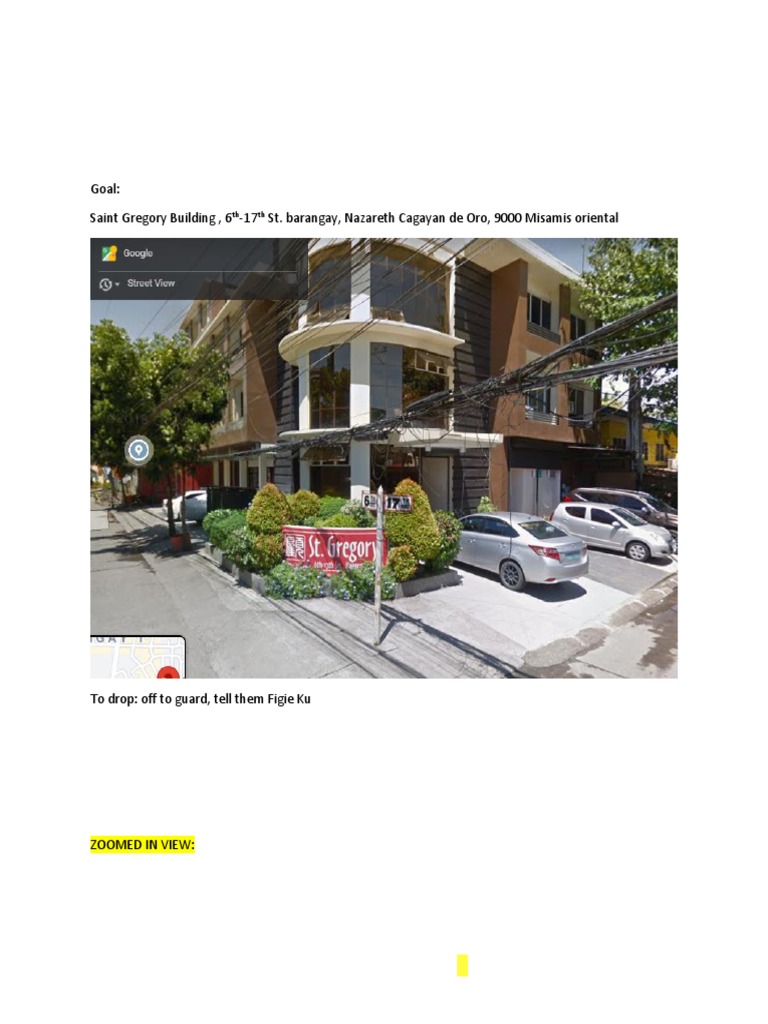 Directions to St. Gregory Building | PDF