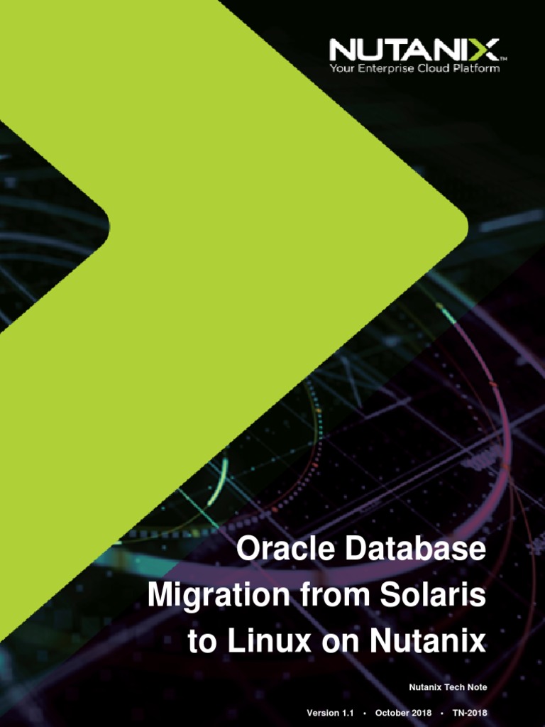 Oracle Database Migration Solaris To Linux On Nutanix | PDF ...