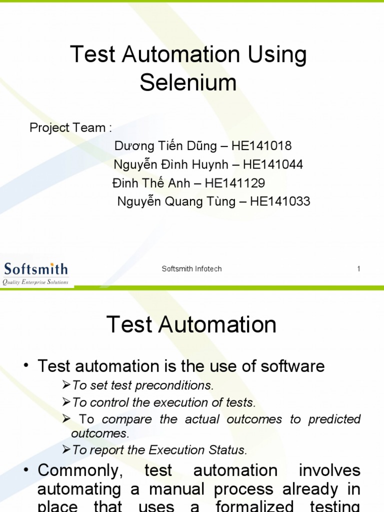Test Automation Using Selenium Pdf Selenium Software Eclipse Software