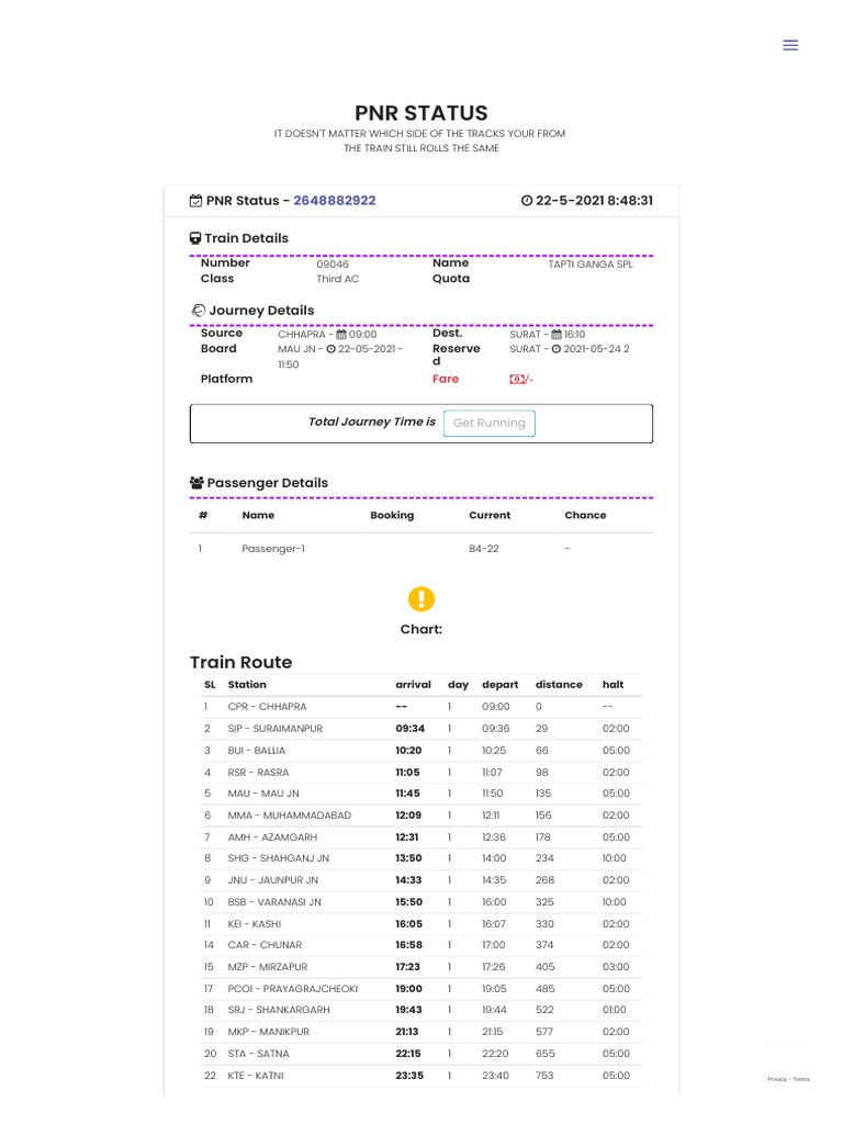 PNR Status - Qrail - Indian Railways IRCTC Timetable PNR Status Live ...