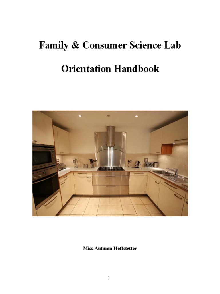 Family & Consumer Science Lab Orientation Handbook: Miss Autumn ...
