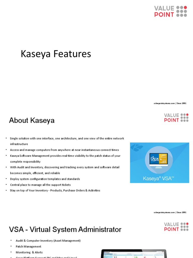 Kaseya VSA | PDF | Operating System | Personal Computers