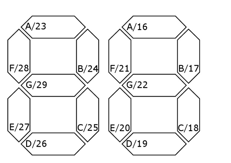 7 - Segment - Display With LED Indexes 16 - 29 Left Segments - Hours | PDF