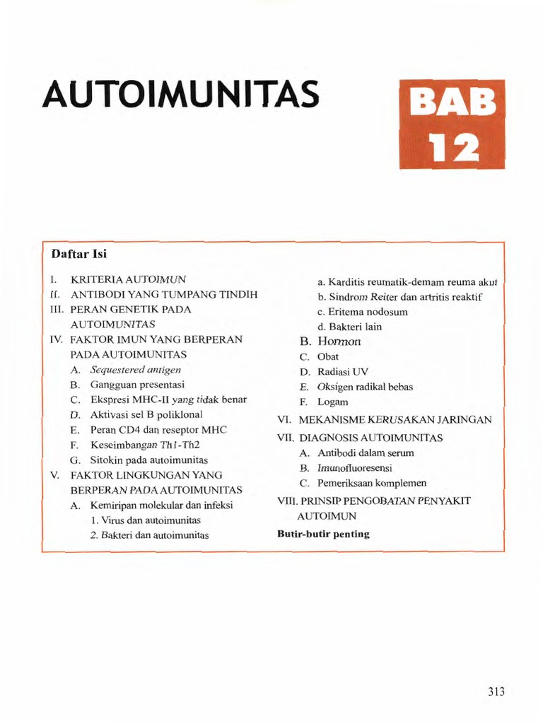 Bab 12 Autoimunitas | PDF