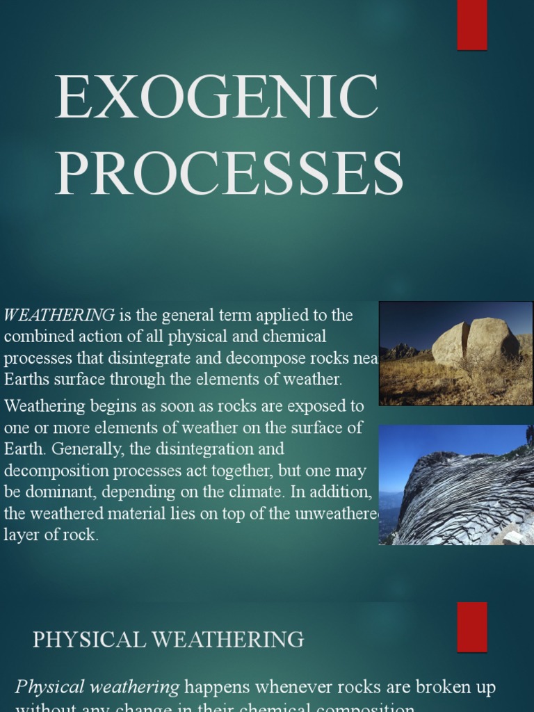 Exogenic Processes | PDF | Weathering | Erosion