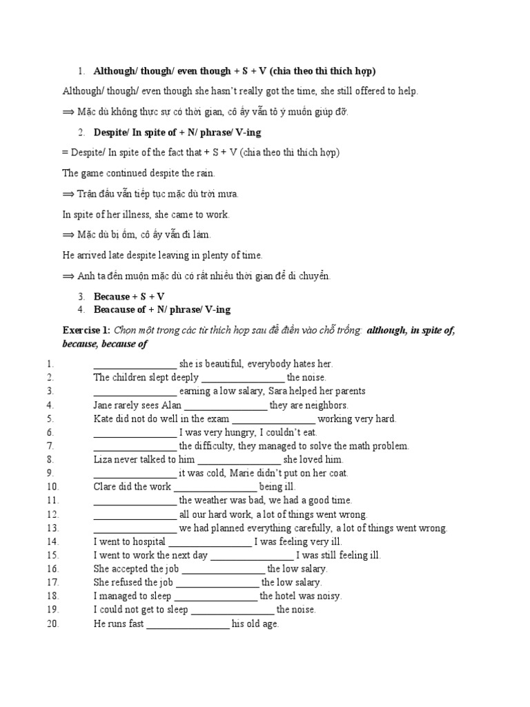 Although. So Such That. Enough To | PDF