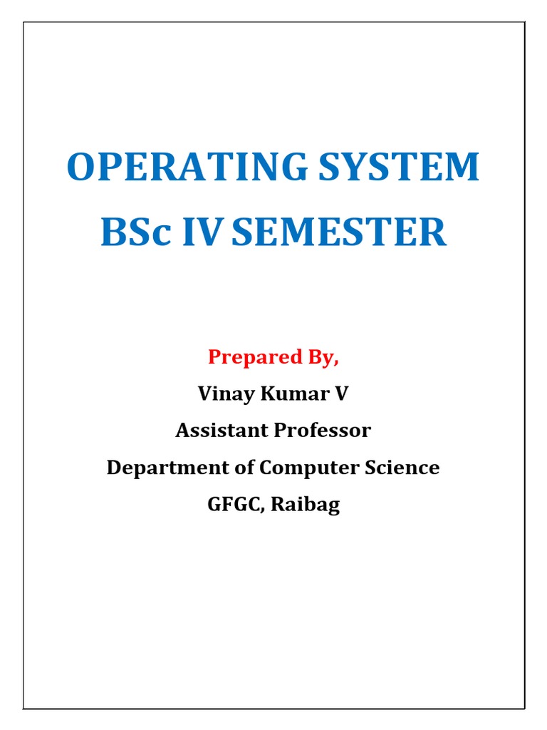 Operating Systems | PDF | Thread (Computing) | Process (Computing)