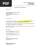 Validators Sample Letter and Validation Sheet For Research ...