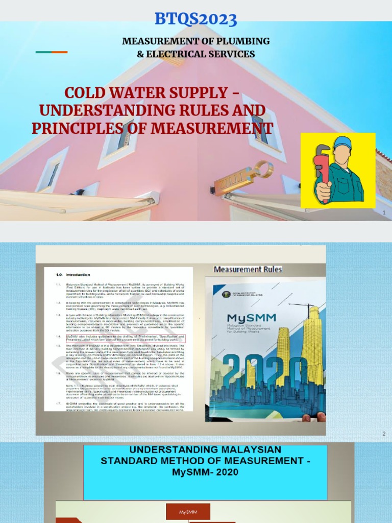 Lecture 4 - Cold Water Supply - Understanding Rules and Principles of ...
