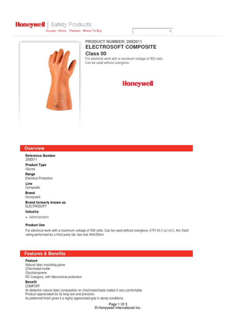 Electrosoft Composite Class 00: PRODUCT NUMBER: 2092011 | PDF ...