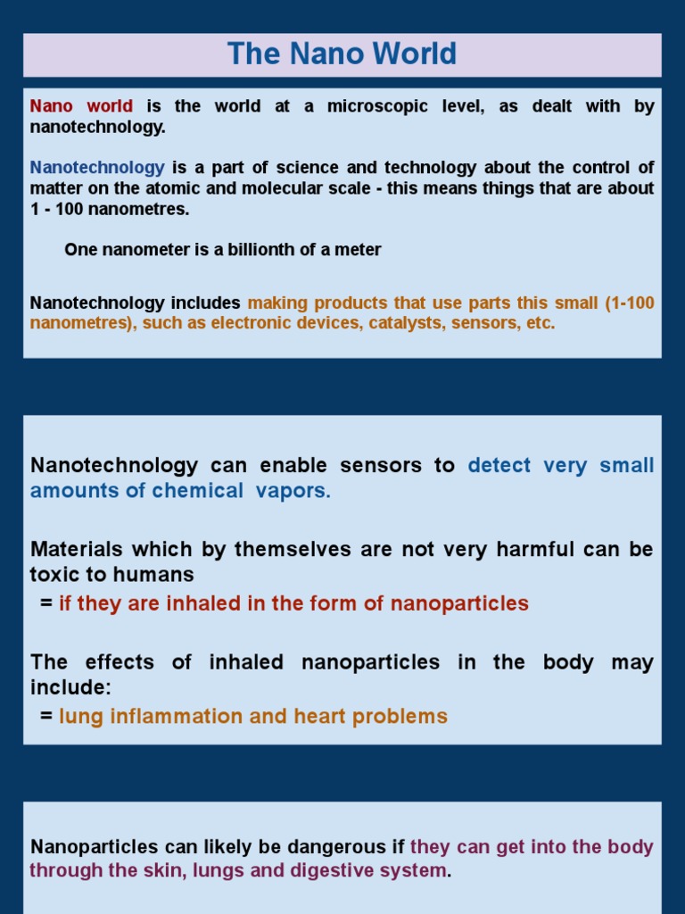 The Nano World | Download Free PDF | Nanotechnology | Nanoparticle
