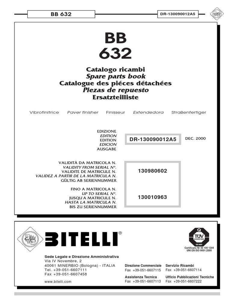 Bitelli BB632 | PDF
