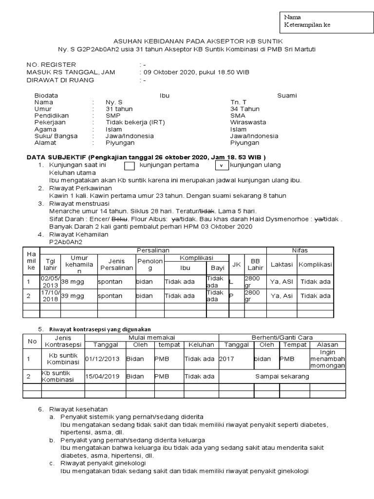 KB Suntik 1 Bulan | PDF