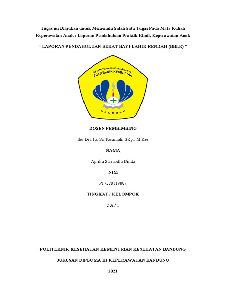 Laporan Pendahuluan BBLR | PDF | Pengembangan Diri | Kesehatan Holistik