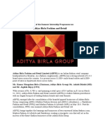 Aditya Birla Group Fashion Brands Overview | PDF | Jeans | Fashion